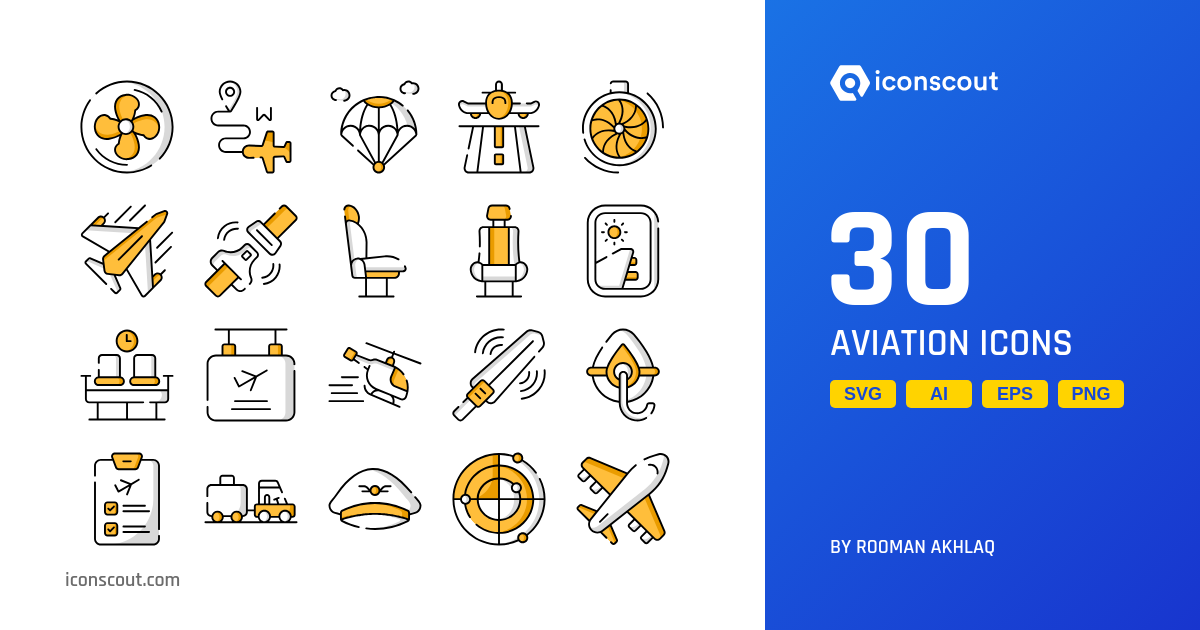 Download Aviation Icon pack Available in SVG, PNG & Icon Fonts