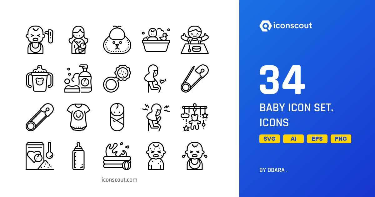 Download Baby Icon pack Available in SVG, PNG & Icon Fonts