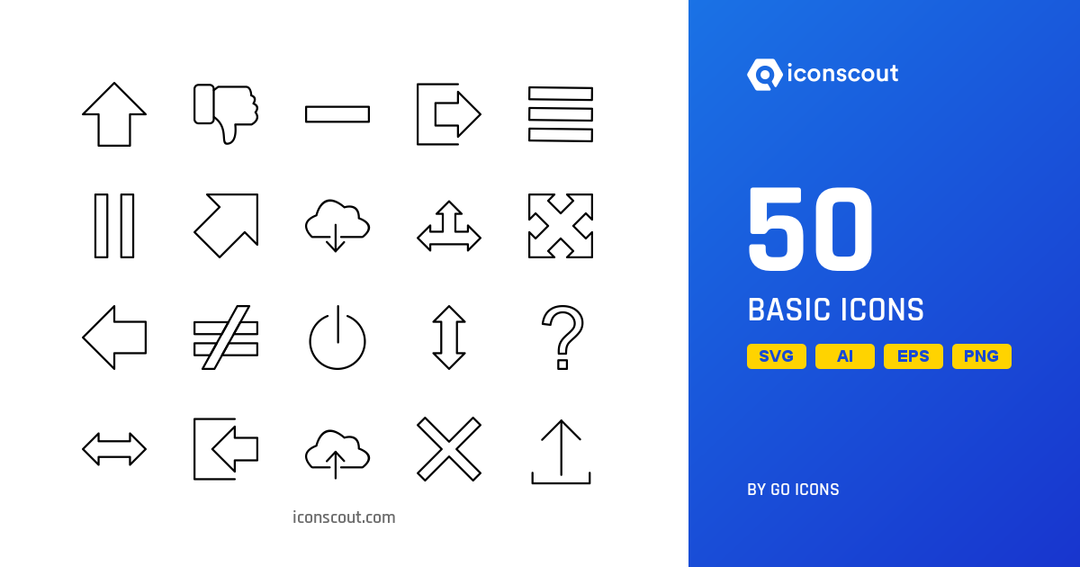Basic Icon Pack - 50 Free Download User Interface Icons | IconScout