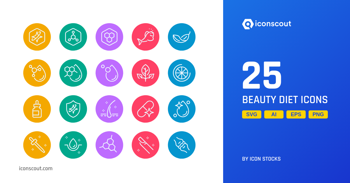 Beauty Diet Icon Pack - 25 Free Download Beauty Icons | IconScout