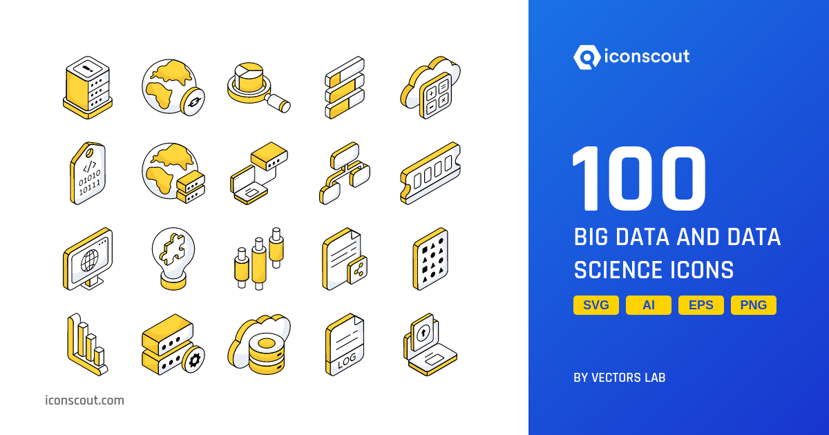 Big Data And Data Science Icon Pack - 100 Free Download Science ...