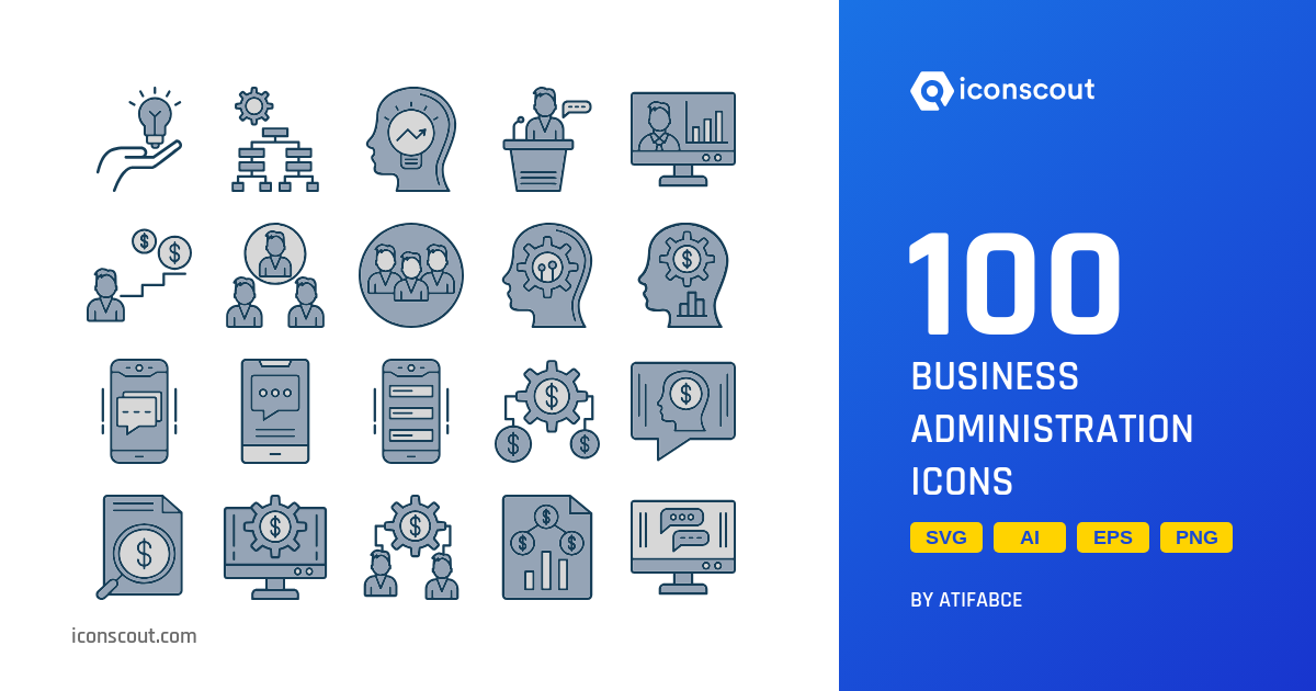 Business Administration Icon Pack - 100 Free Download Business Icons ...