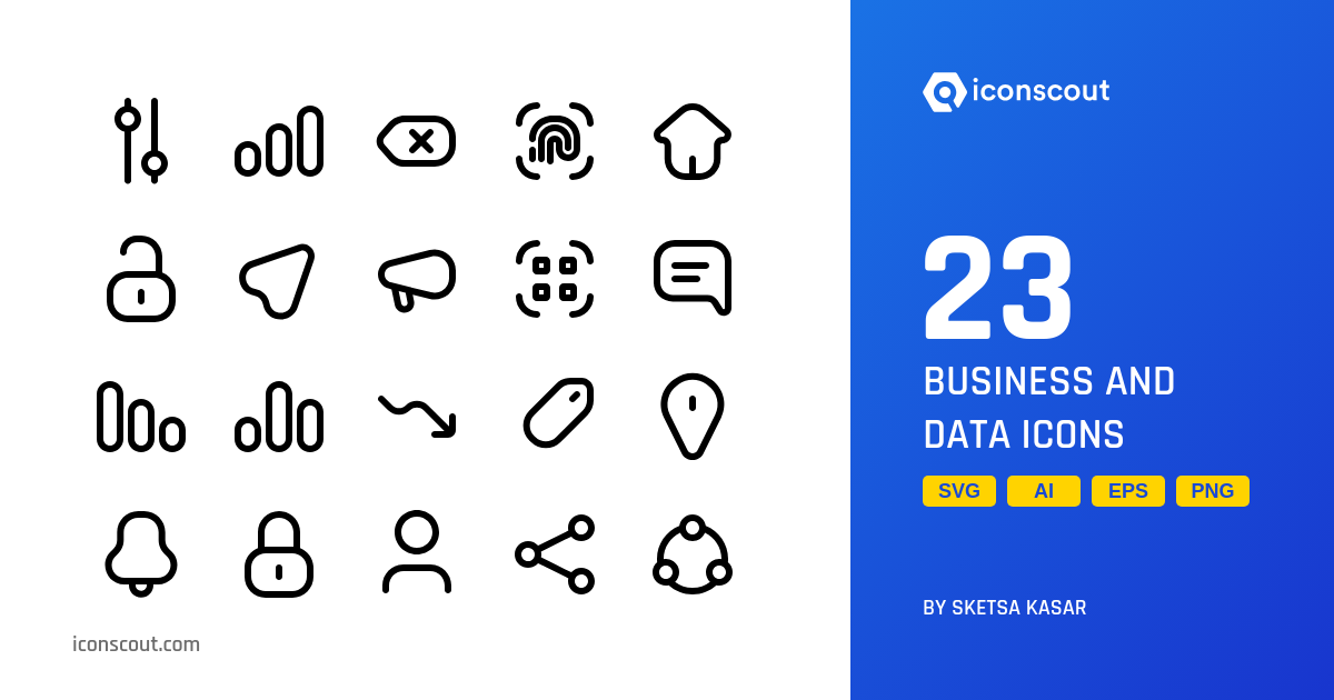 Download Business And Data Icon pack Available in SVG, PNG & Icon Fonts