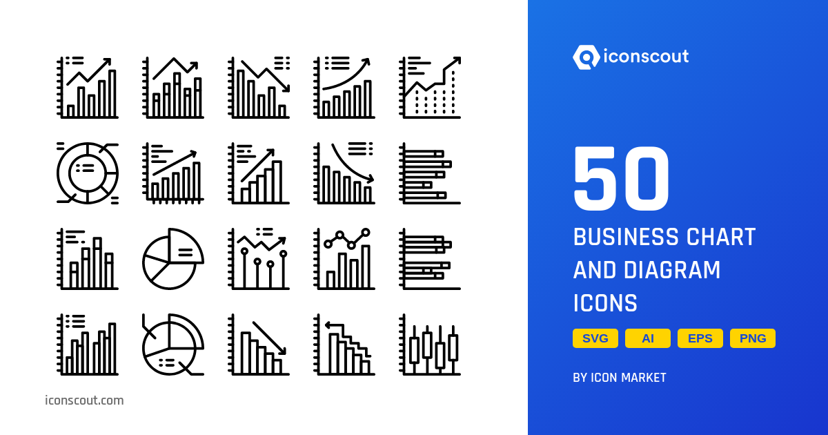 Business Chart And Diagram Icon Pack - 50 Free Download Business Icons ...