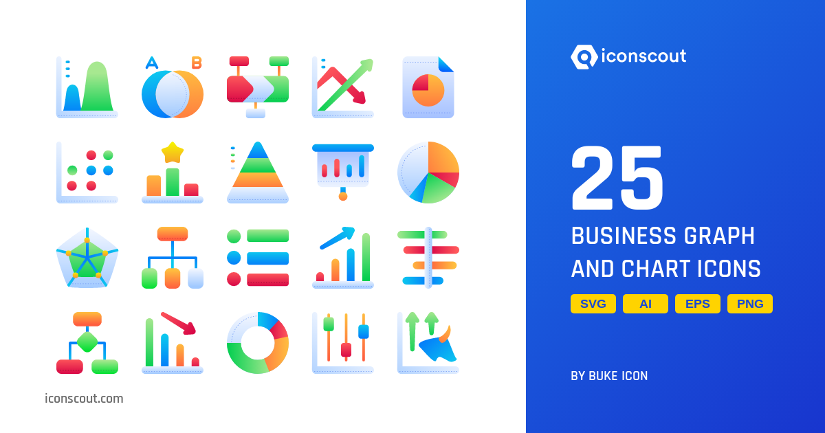 Business Graph And Chart Icon Pack - 25 Free Download Business Icons ...