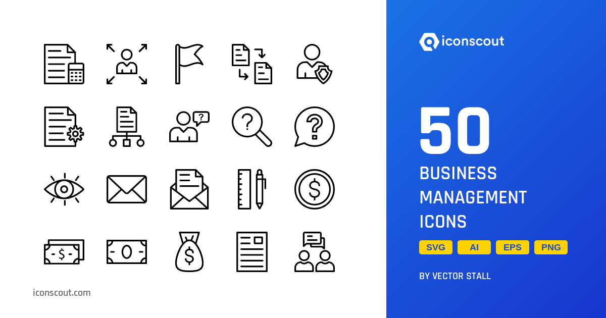 Business Management Icon Pack - 50 Free Download Business Icons | IconScout