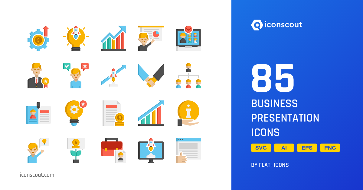 Business Presentation Icon Pack - 85 Free Download Business Icons ...