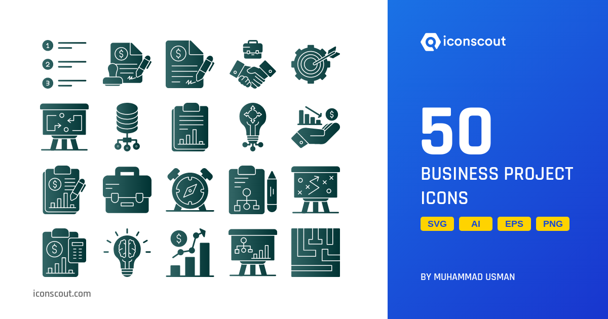 Download Business Project Icon pack Available in SVG, PNG & Icon Fonts