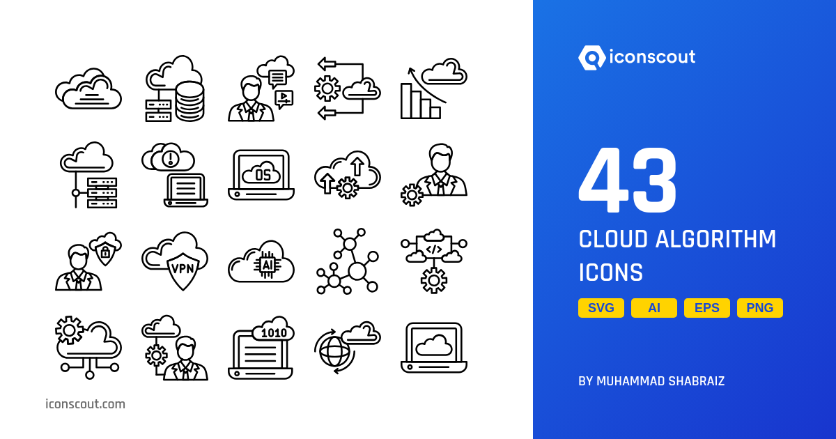 Cloud Algorithm Icon Pack - 43 Free Download Sign & Symbols Icons ...