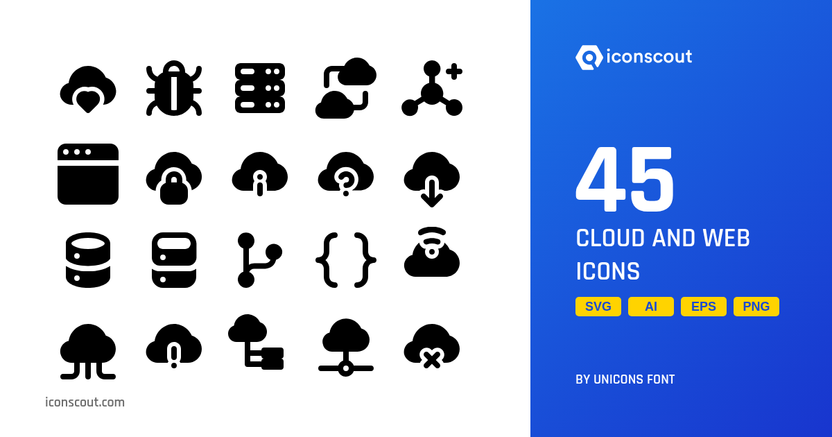 Download Cloud And Web Icon pack Available in SVG, PNG & Icon Fonts