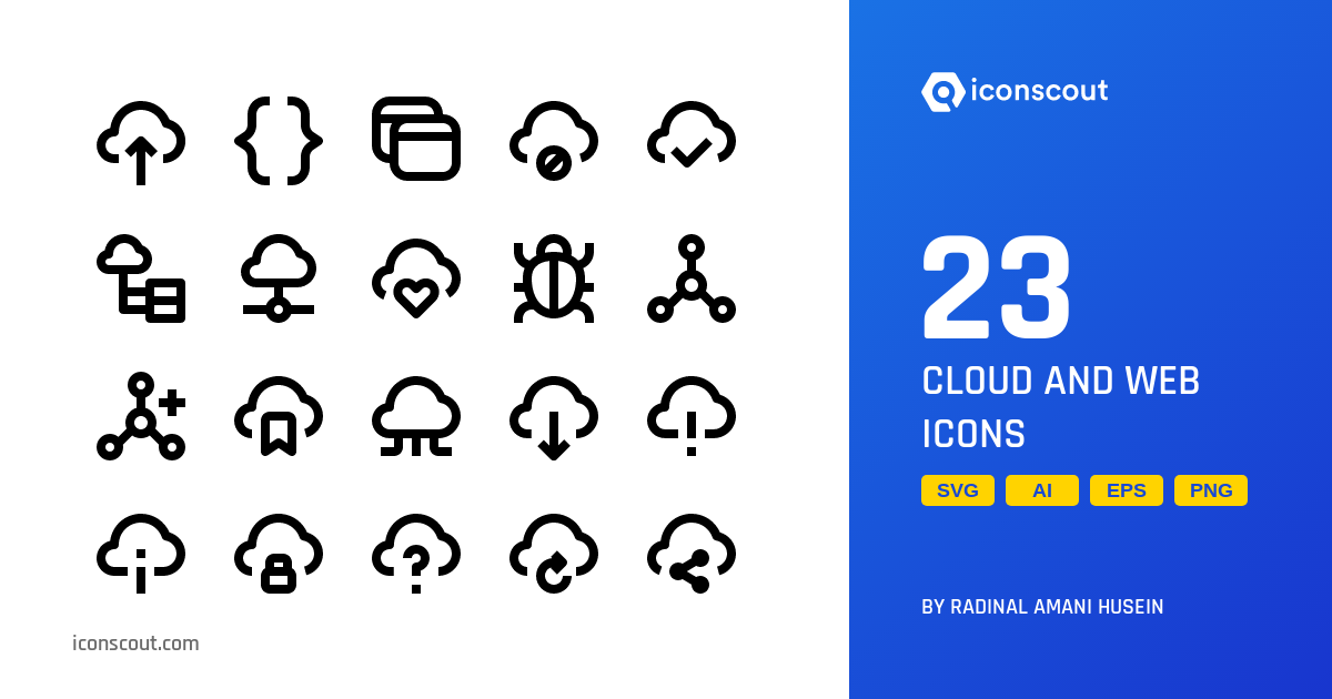 Download Cloud And Web Icon pack Available in SVG, PNG & Icon fonts