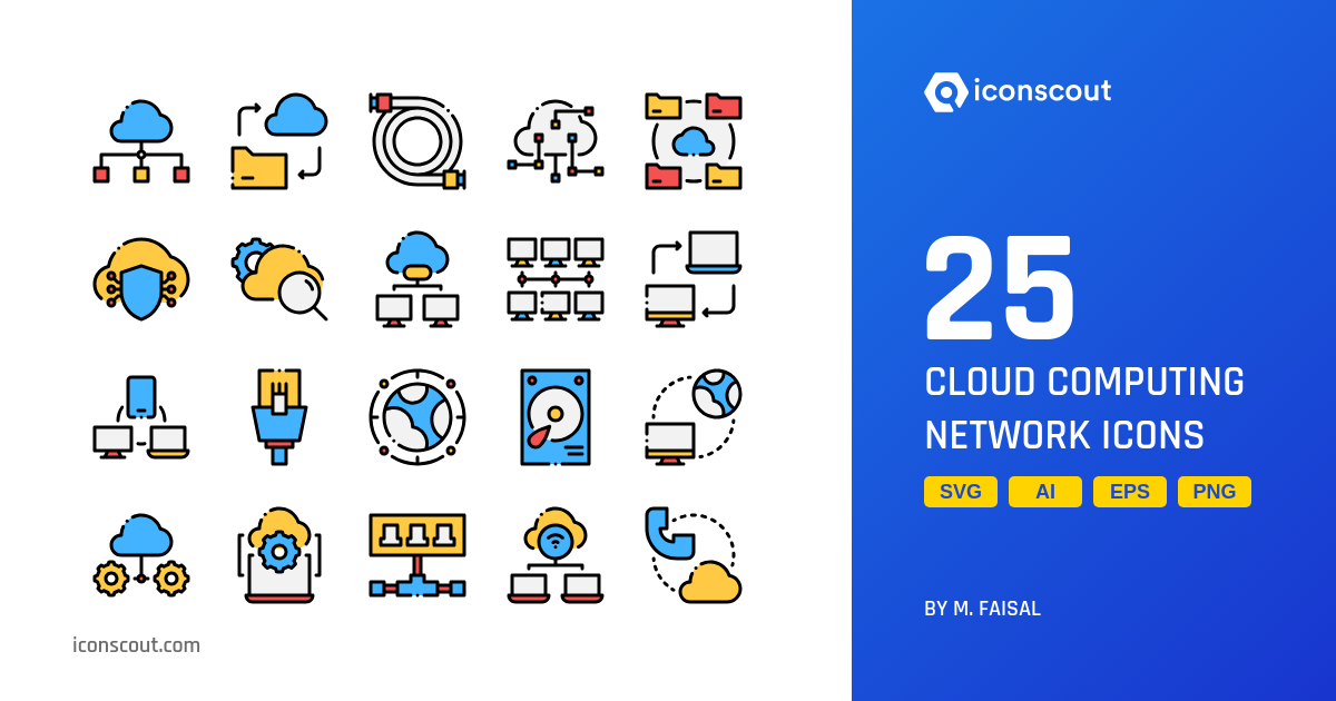 Download Cloud Computing Network Icon pack Available in SVG, PNG & Icon Fonts