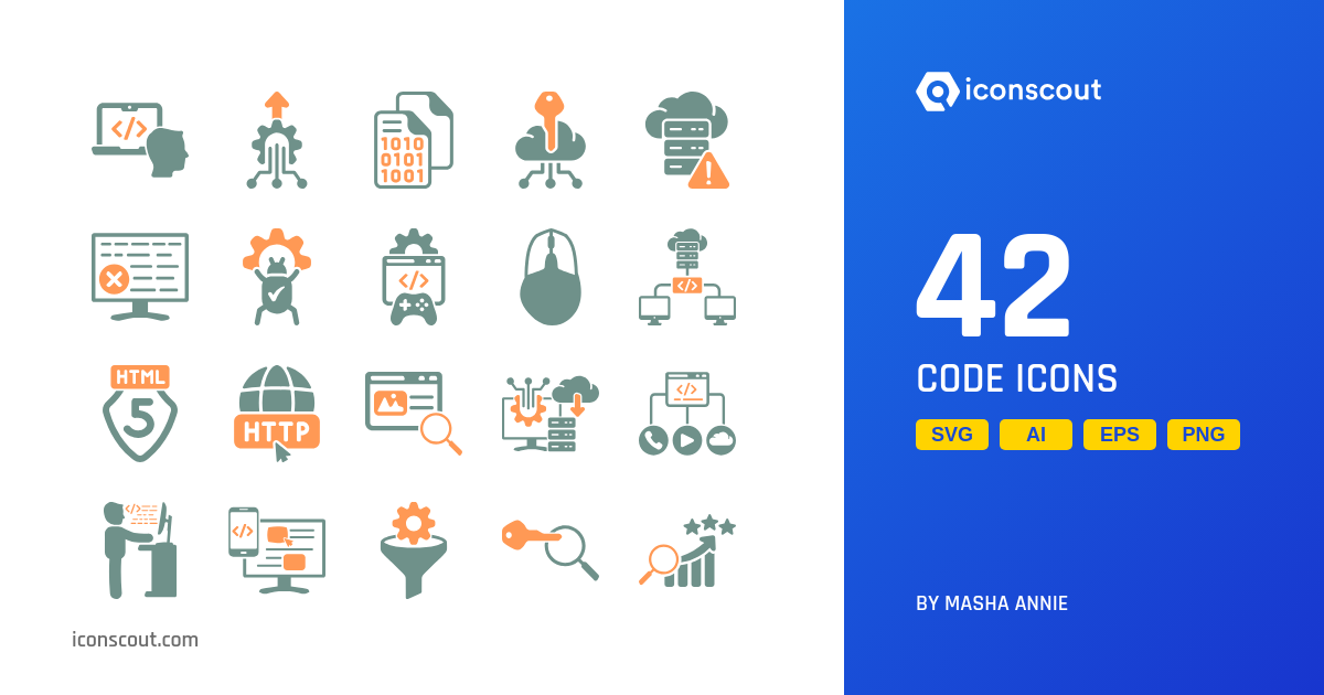 Code Icon Pack - 42 Free Download Design & Development Icons | IconScout