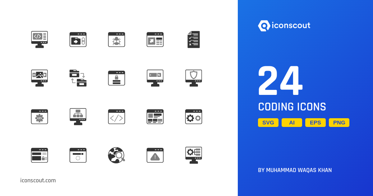 Coding Icon Pack - 24 Free Download Design & Development Icons | IconScout