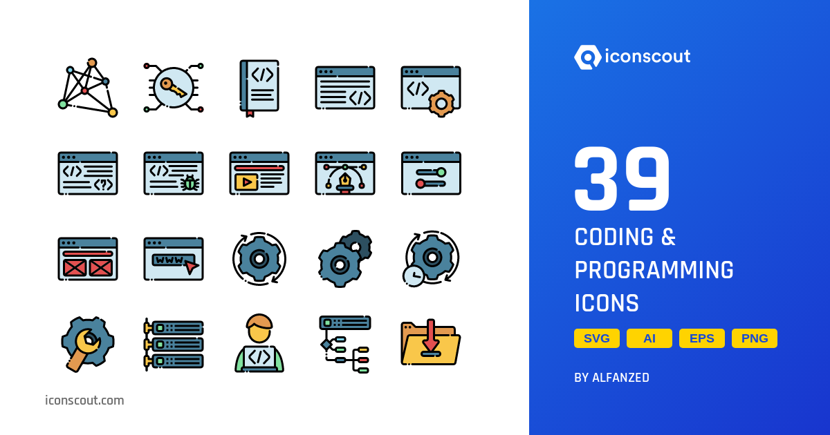 Coding & Programming Icon Pack - 39 Free Download Design & Development Icons | IconScout