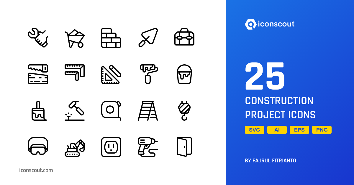 Download Construction Project Icon pack Available in SVG, PNG & Icon fonts