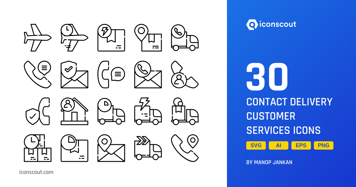 Contact Delivery Customer Services Icon Pack - 30 Free Download Business Icons | IconScout