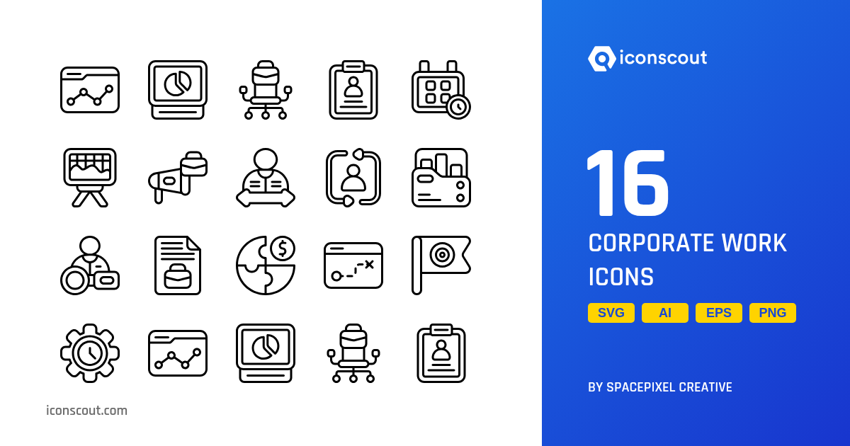 Corporate Work Icon Pack - 16 Free Download Business Icons | IconScout