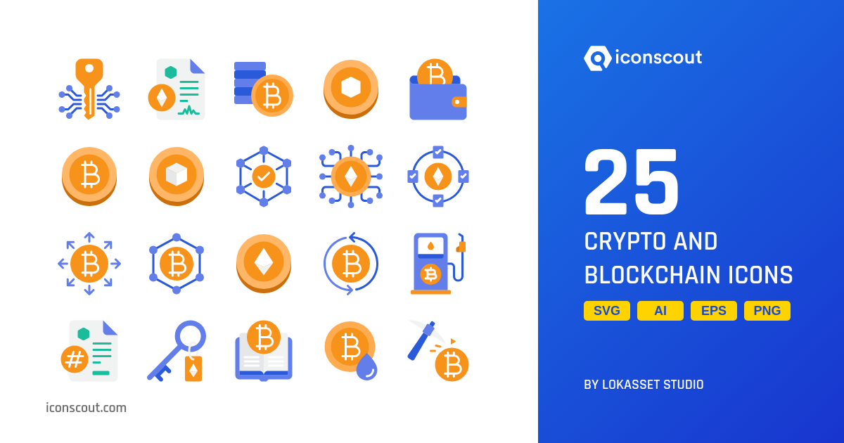 Crypto And Blockchain Icon Pack - 25 Free Download Science & Technology ...