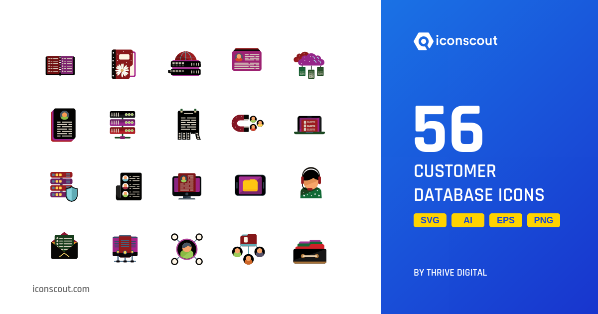 Download Customer Database Icon Pack Available In Svg Png And Icon Fonts