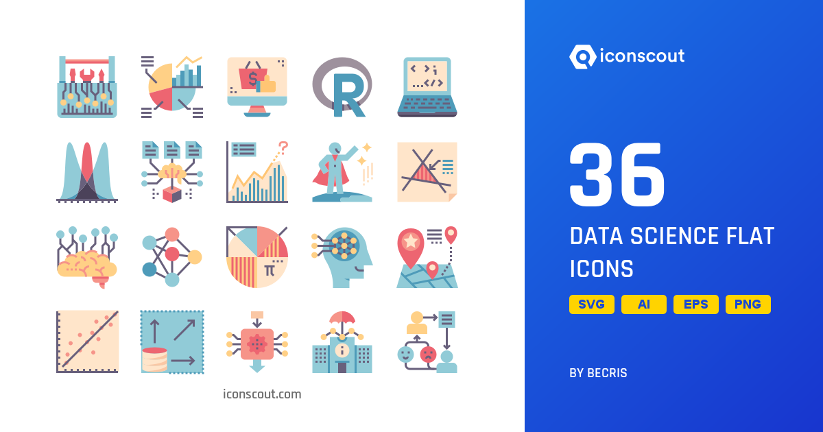 Download Data Science Flat Icon pack Available in SVG, PNG & Icon Fonts