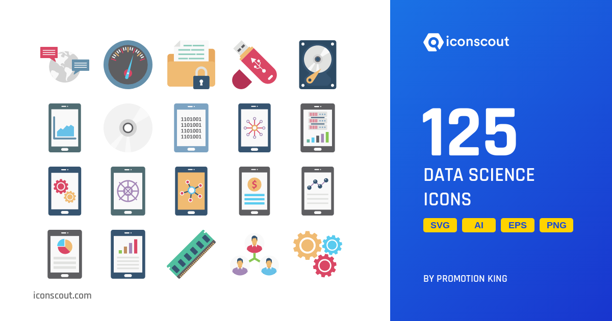 Data Science Icon Pack - 125 Free Download Network & Communication ...