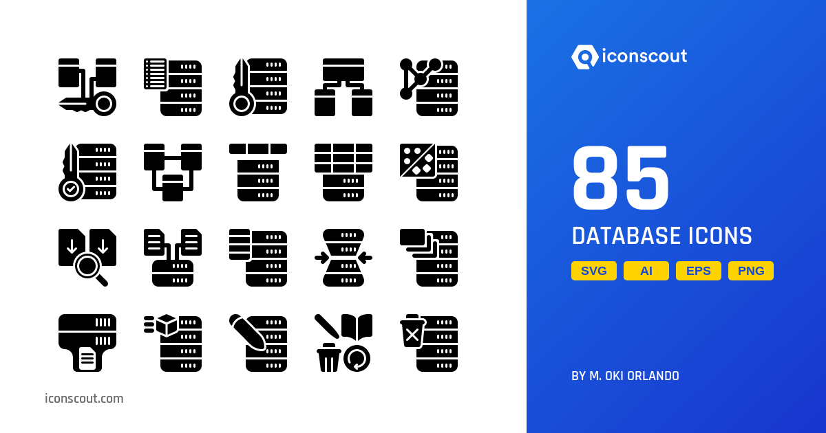 Database Icon Pack - 85 Free Download Design & Development Icons ...