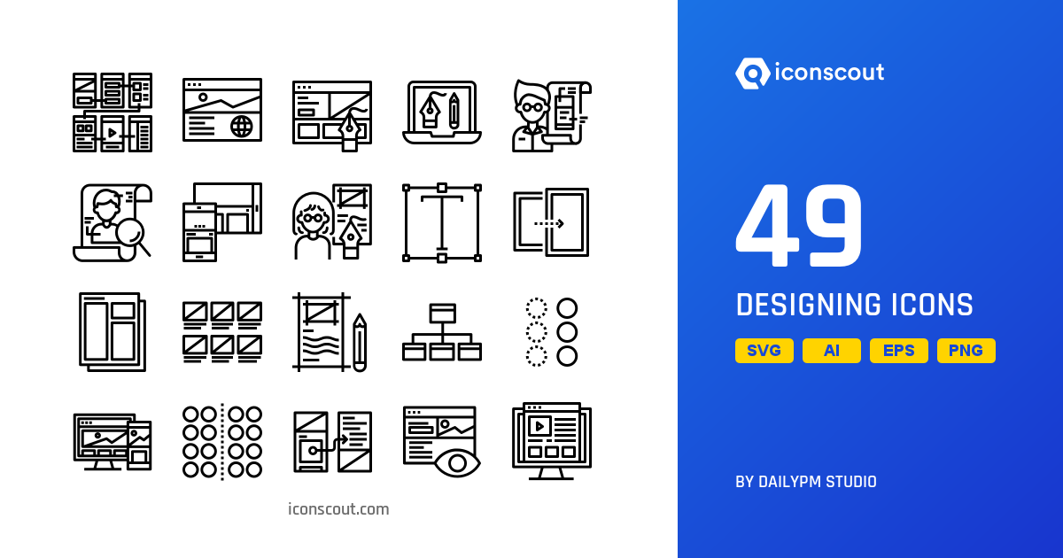 Download Designing Icon pack Available in SVG, PNG & Icon Fonts