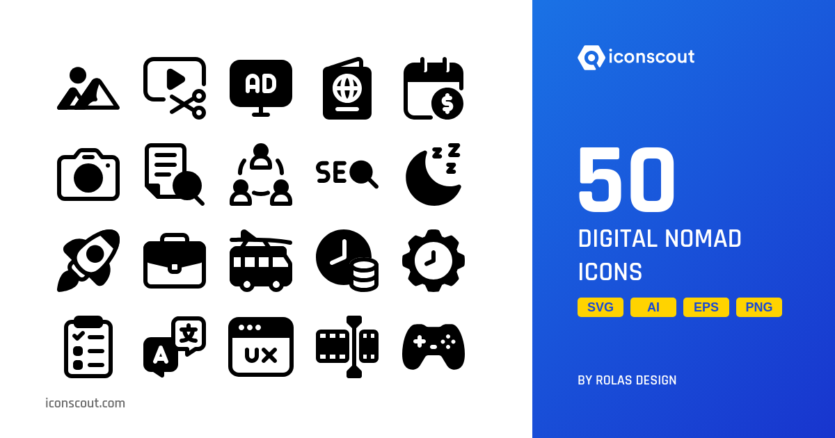 Digital Nomad Icon Pack - 50 Free Download People Icons | IconScout