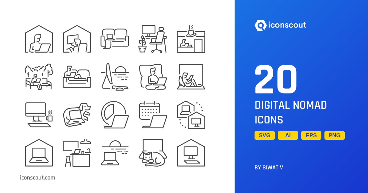 Digital Nomad Icon Pack - 20 Free Download Business Icons | IconScout
