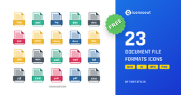 Download Document File Formats Icon Pack Available In SVG PNG Icon Fonts