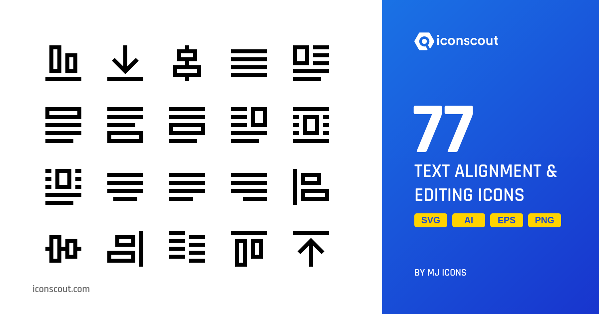 Obtén el paquete de Alineación Y Edición De Texto Icon con 77 recursos ... Obtén el paquete de Alineación Y Edición De Texto Icon con 77 recursos ...