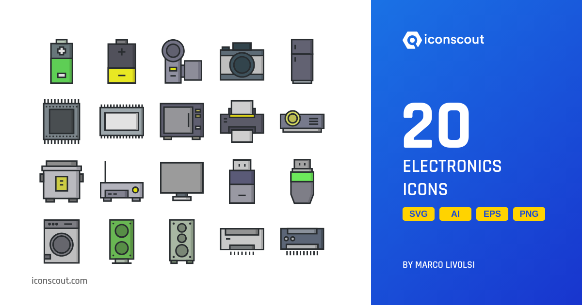 Download Electronics Icon pack Available in SVG, PNG & Icon Fonts