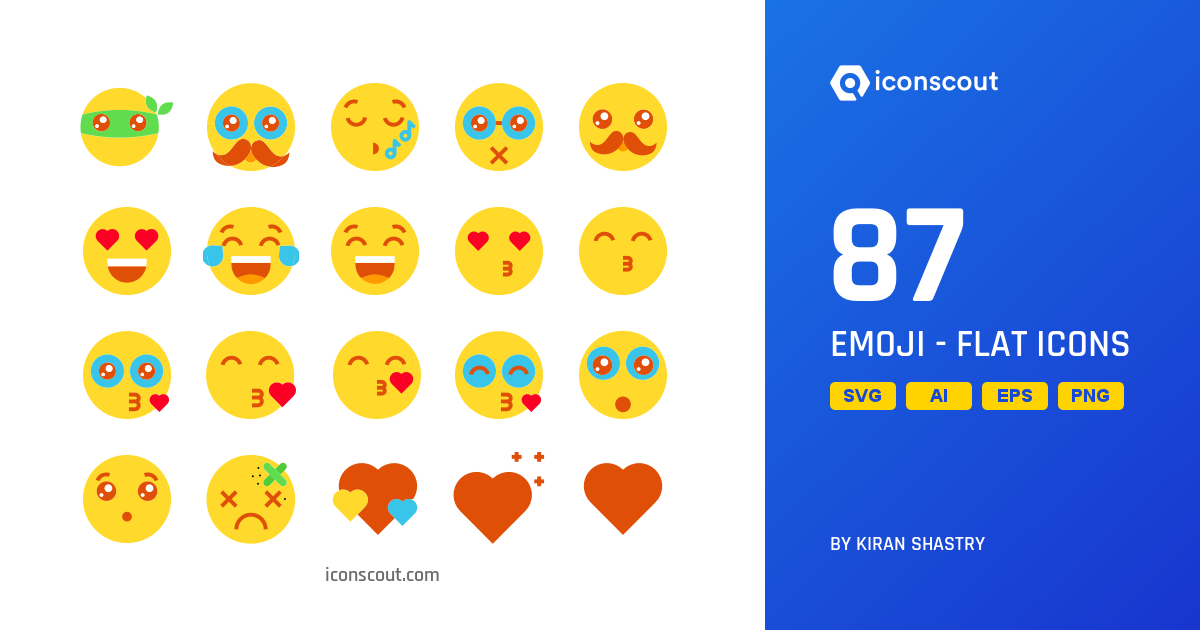 Download Emoji - Flat Icon pack Available in SVG, PNG & Icon Fonts
