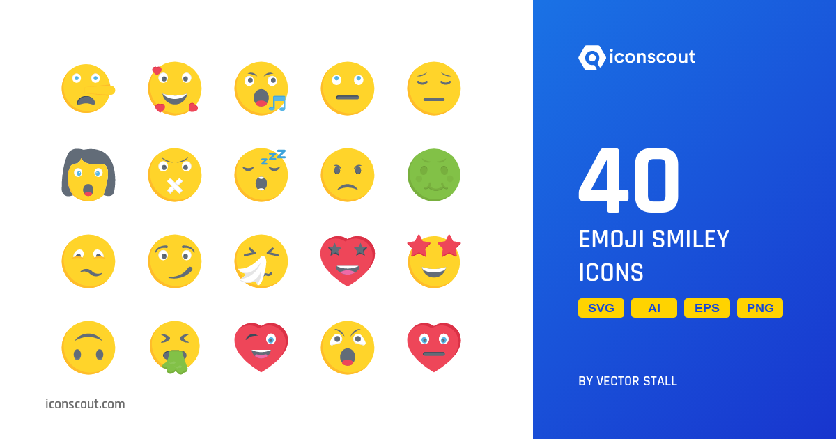 Download Emoji Smiley Icon pack Available in SVG, PNG & Icon Fonts