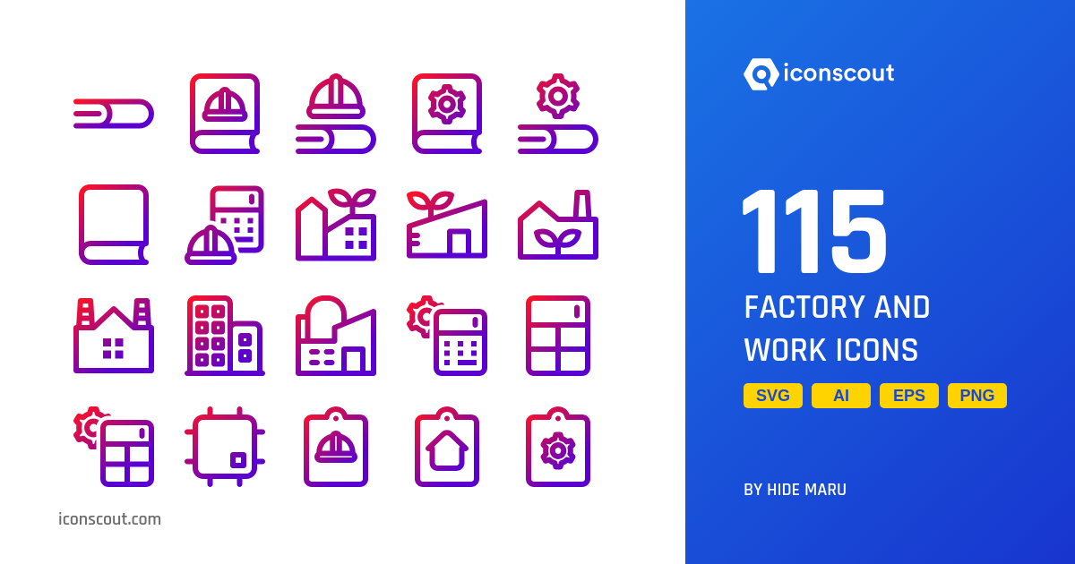 Factory And Work Icon Pack - 115 Free Download Industry Icons | IconScout