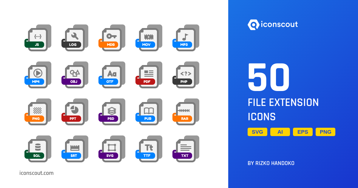 File Extension Icon Pack - 50 Free Download Files & Folders Icons | IconScout