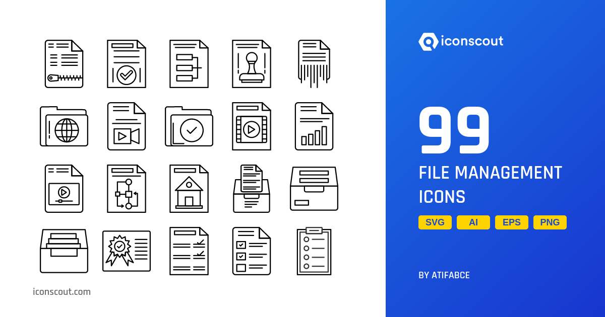 Download File Management Icon pack Available in SVG, PNG & Icon Fonts