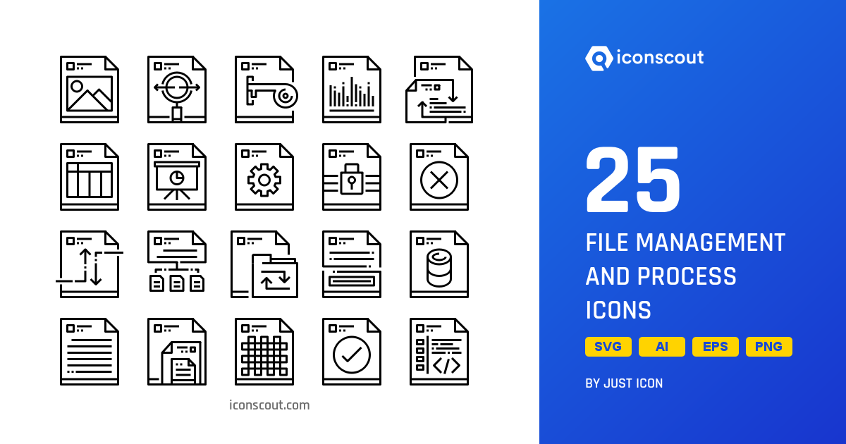 Download File Management And Process Icon pack Available in SVG, PNG ...