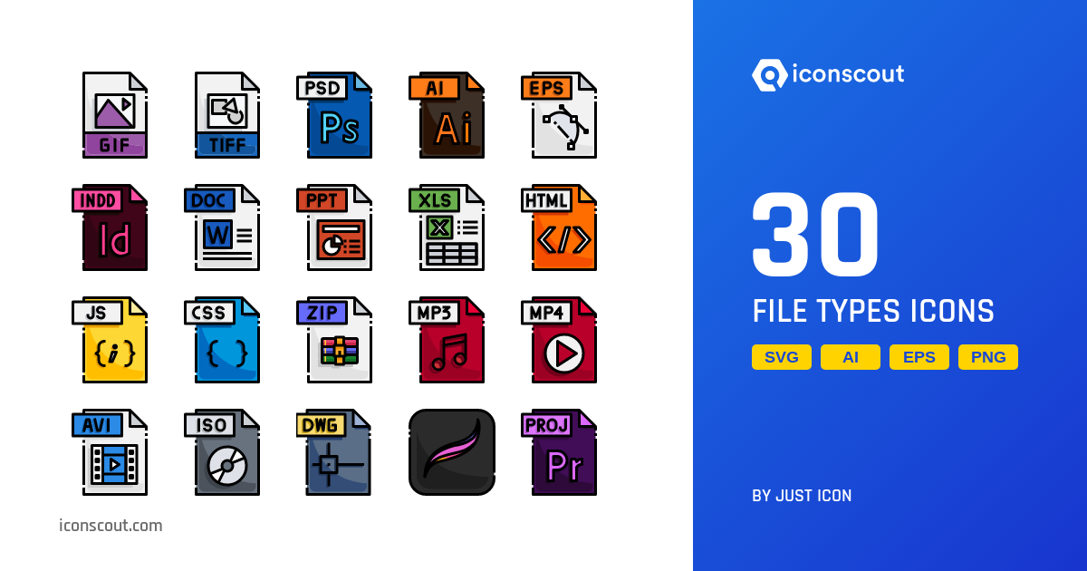 File Types Icon Pack - 30 Free Download Files & Folders Icons | IconScout