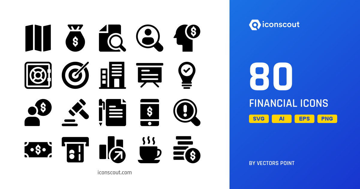 Download Financial Icon pack Available in SVG, PNG & Icon Fonts