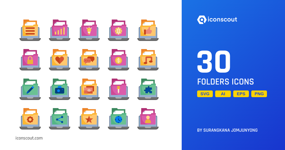 Folders Icon Pack - 30 Files & Folders Flat Icons | IconScout
