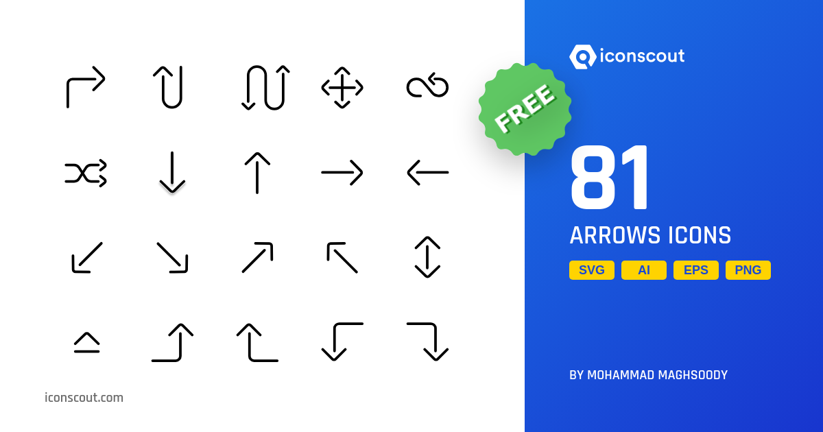Free Arrows Icon Pack - 81 Free Download Sign & Symbols Icons | IconScout