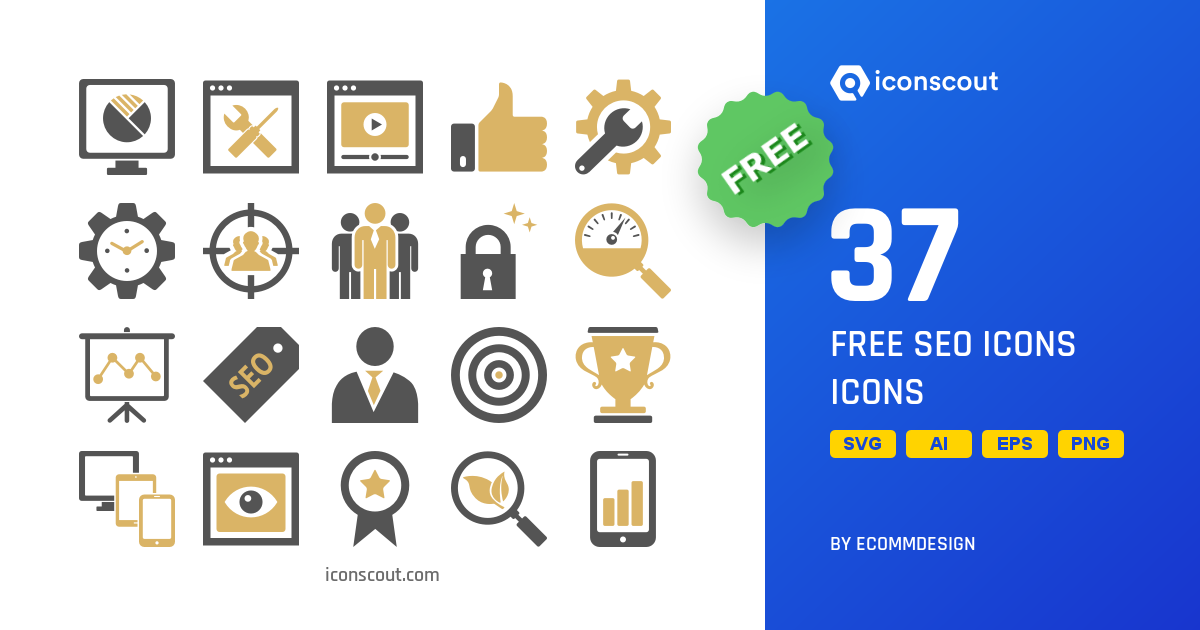 Pacchetto Icone SEO Gratuite Icon a Free - Download Gratuito di 37 SEO ...
