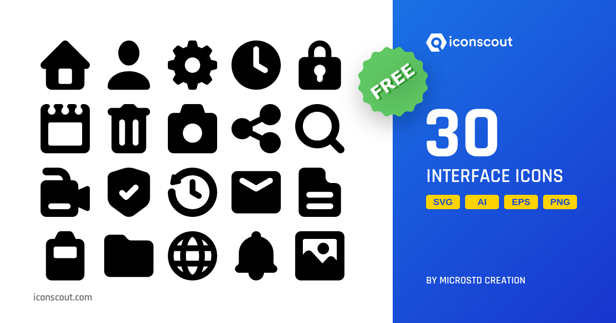 Free Interface Icon Pack - 30 Free Download User Interface Icons ...