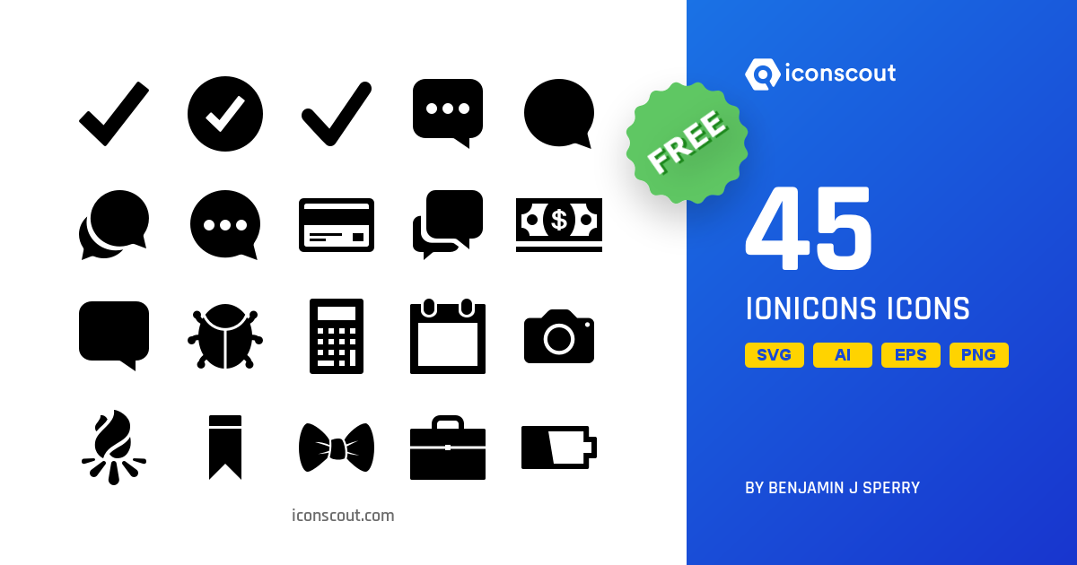 Free Ionicons Icon Pack - 45 Free Download Sign & Symbols Icons | IconScout