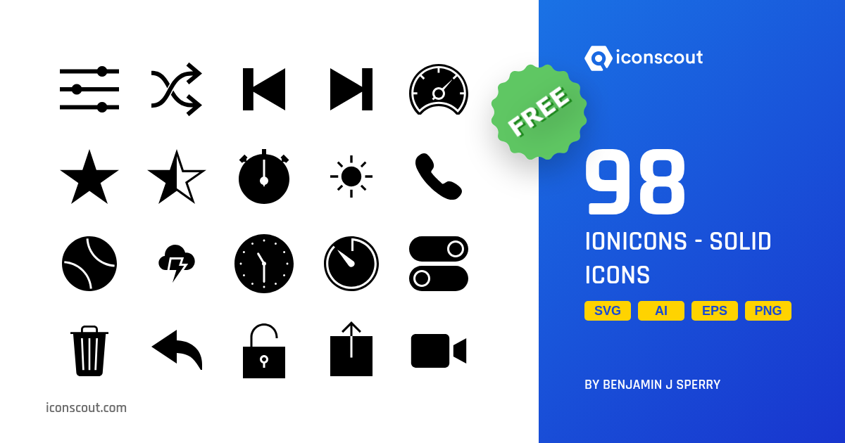 Free Ionicons - Solid Icon Pack - 98 Free Download Miscellaneous Icons | IconScout