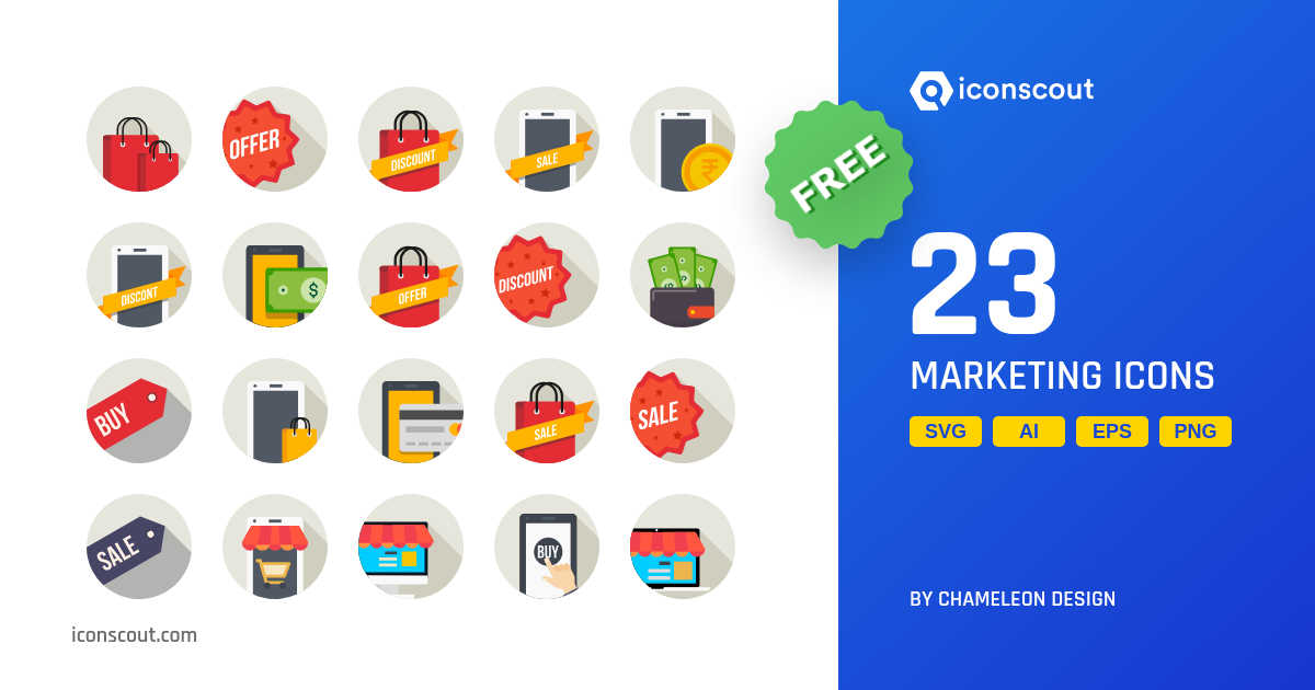 Free Marketing Icon Pack - 23 Free Download E-commerce & Shopping Icons | IconScout