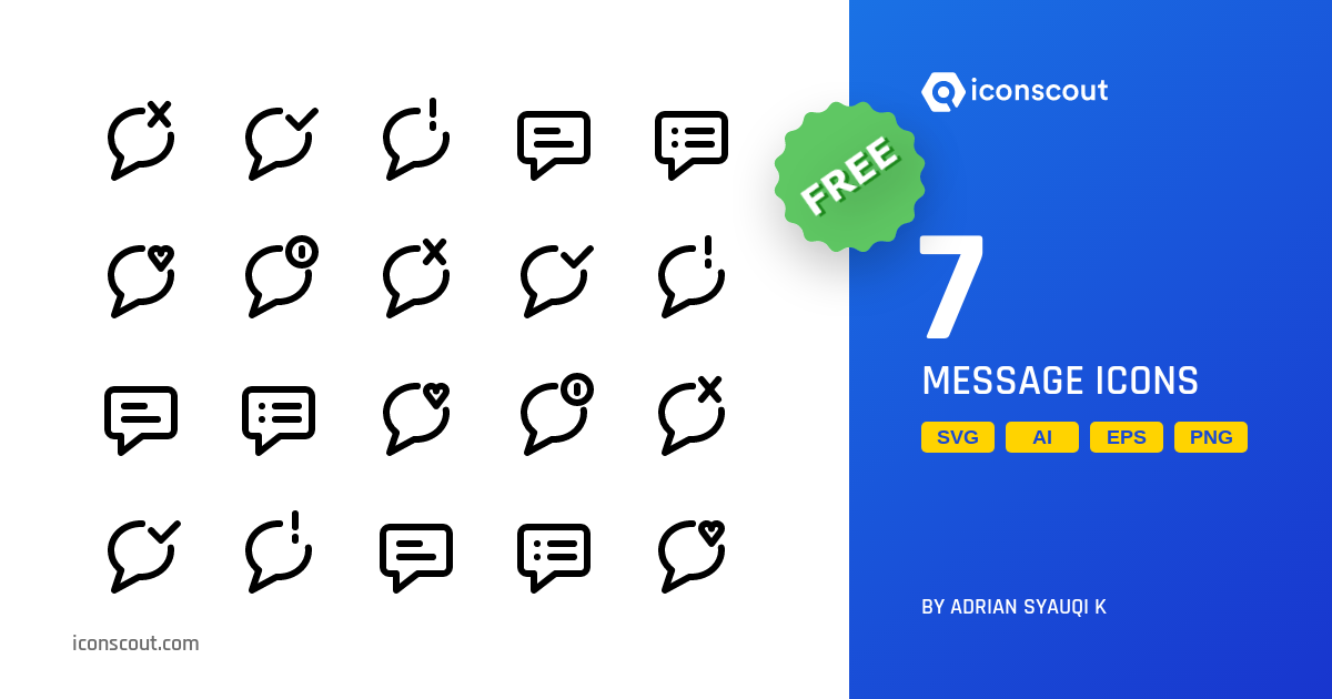 Download Message Icon pack Available in SVG, PNG & Icon Fonts