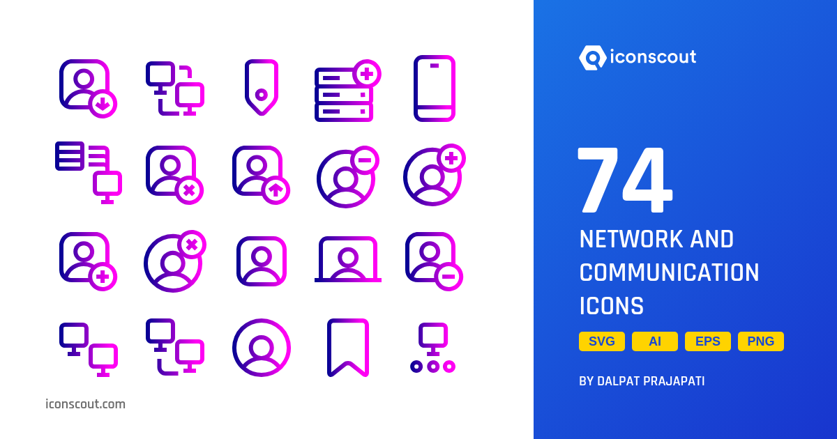 Free Network And Communication Icon Pack - 74 Free Download Network ...
